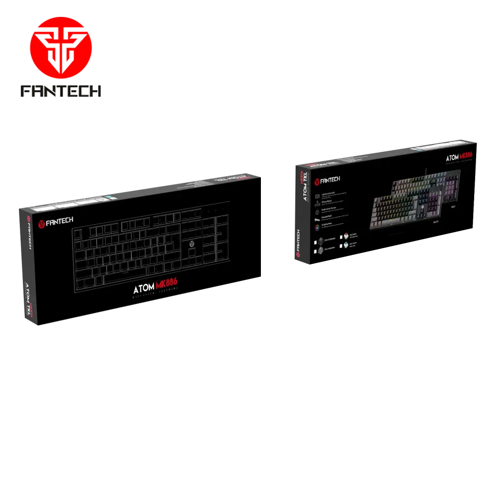 FANTECH Mehanička tastatura Gaming MK886 RGB Atom siva (Blue switch)