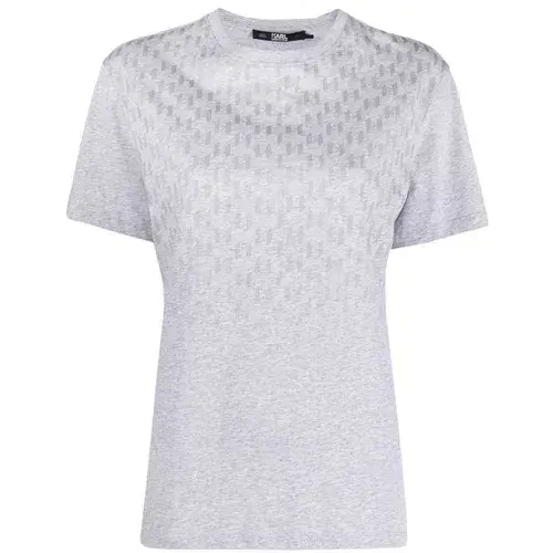Karl Lagerfeld Ženska majica 225W1702-257, Svetlosiva
