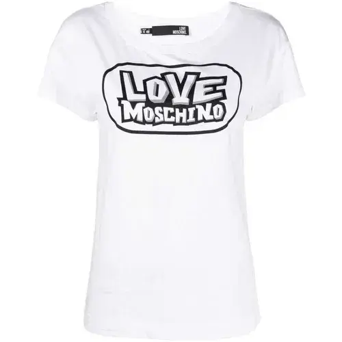 Love Moschino Ženska majica W4F303FM3876-A00, Bela