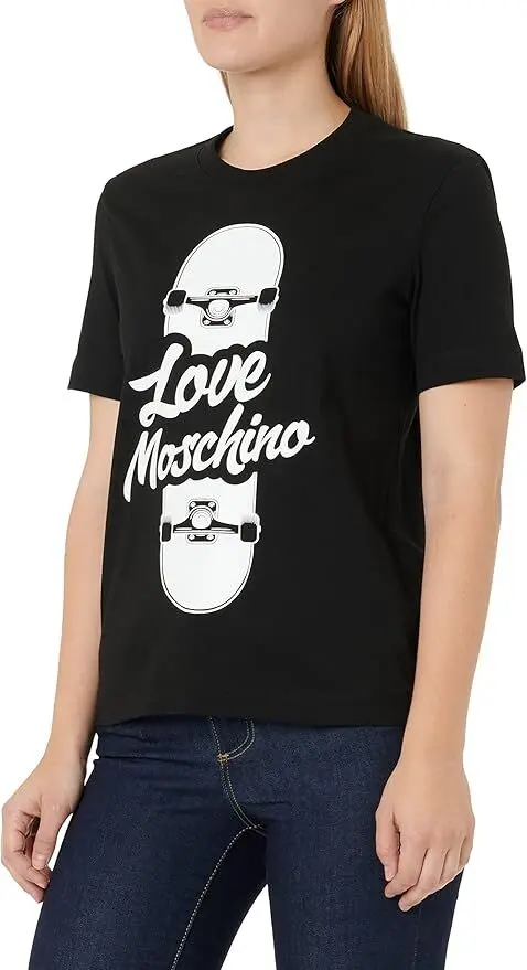 Love Moschino Ženska majica W4H0628M3876-C74, Crna