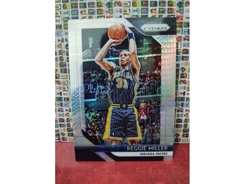 Panini Prizm 2018 Silver Hyper Refractor Reggie Miller