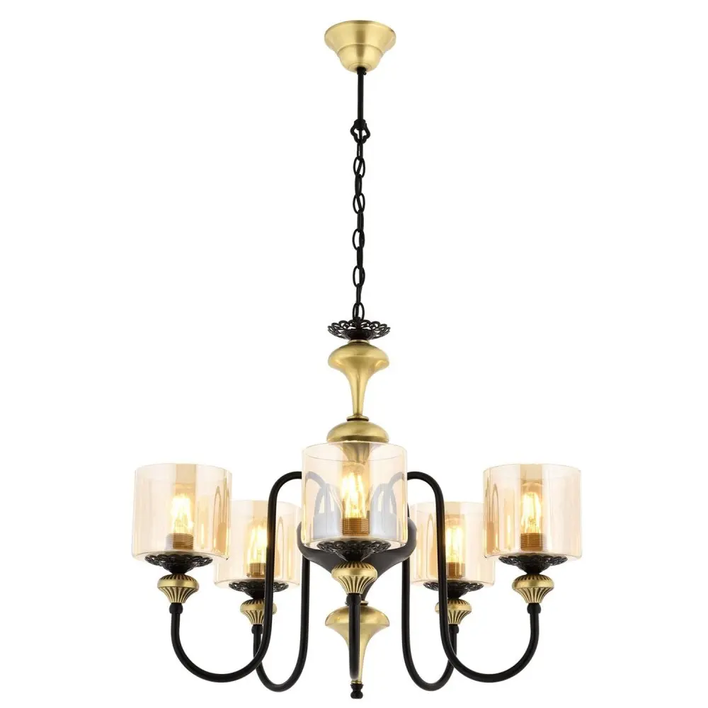 Opviq Luster Av-4161-5E, 100 cm, Crno-bež