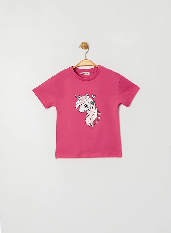 ALG Majica za devojčice Unicorn, Ciklama