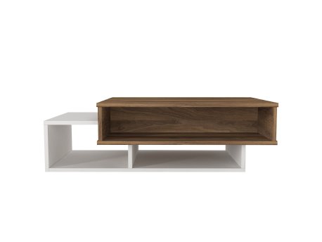 HANAH HOME Sto za dnevnu sobu Tab White Walnut
