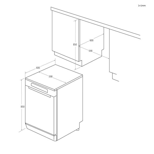 Haier samostojeća sudomašina XF 5C4M1W