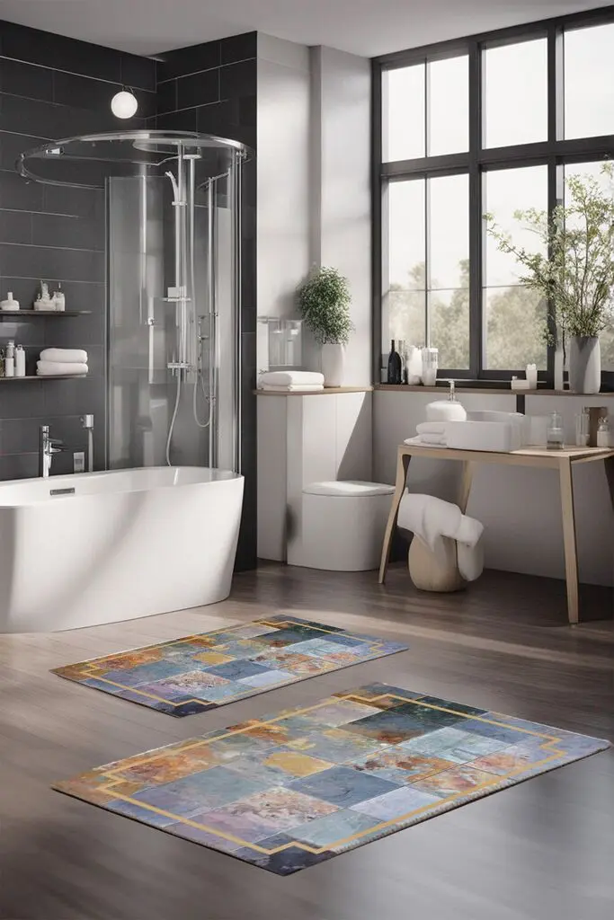L'essentiel Maison Set Podloga za kupatilo CT-5004, Šarena