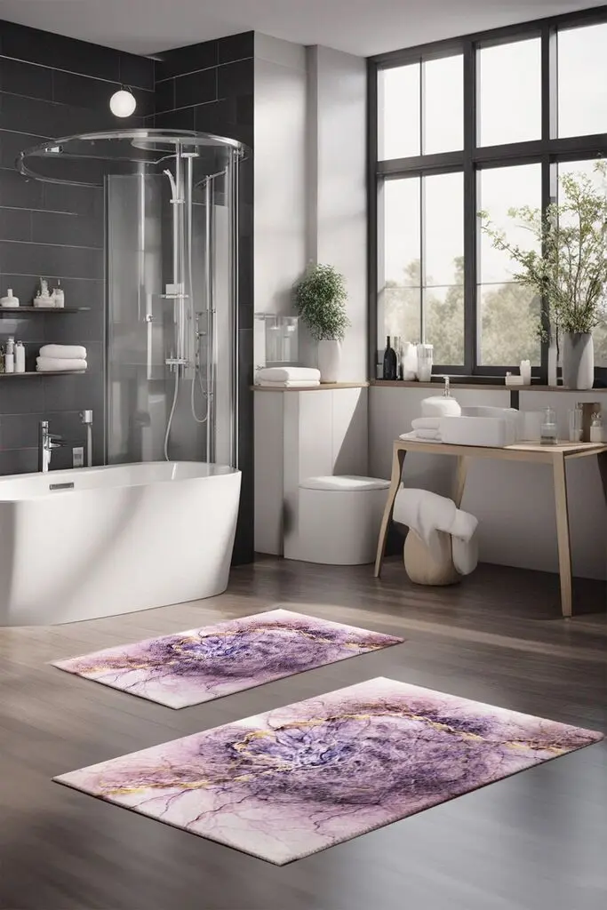 L'essentiel Maison Set Podloga za kupatilo CT-5050, Ljubičasta
