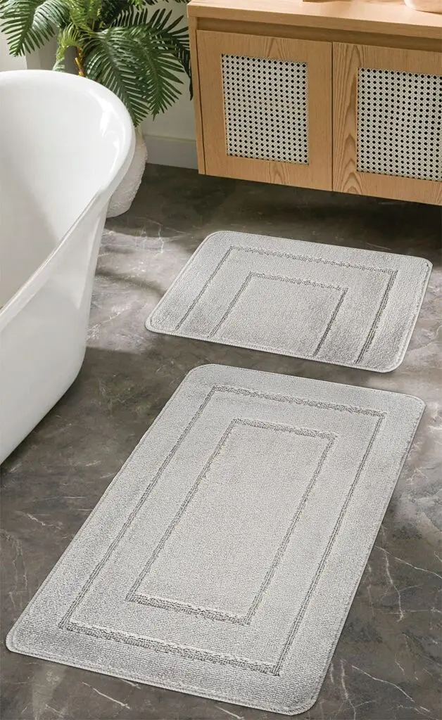 L'essentiel Maison Set Podloga za kupatilo Cerceve, Sivi