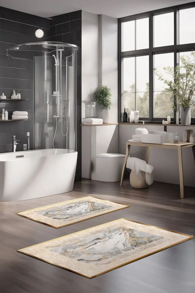 L'essentiel Maison Set Podloga za kupatilo CT-5008, Šarena