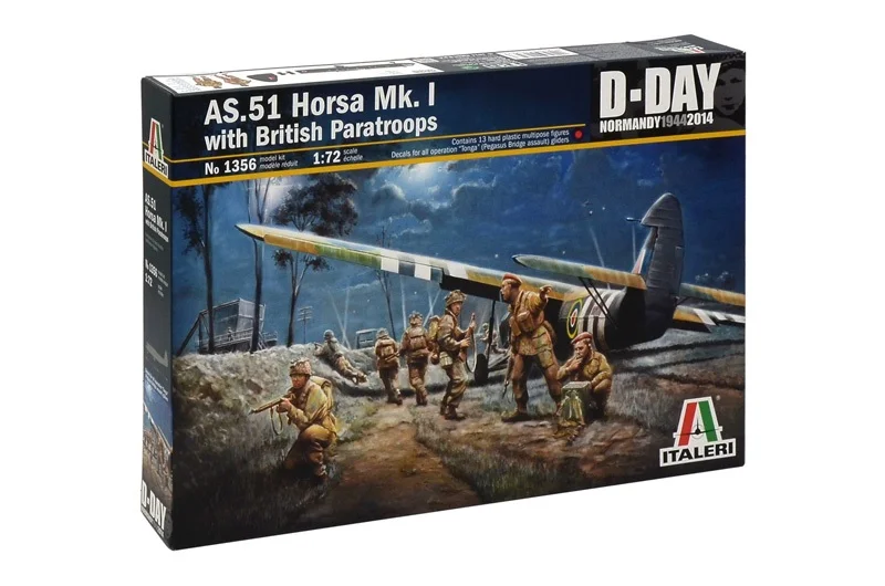 ITALERI 1/72 AS.51 Horsa Mk.I with British Paratroops D-Day Normandy