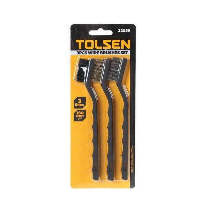TOLSEN Set žičanih četkica 32059, 3-delni