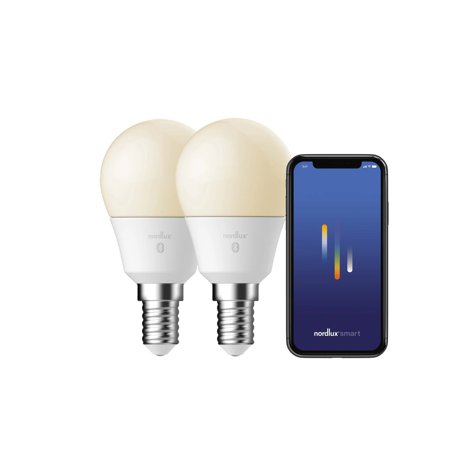 Nordlux sijalica Smart E14 2-pack G45 2200-6500 Kelvin 470 Lumen Bela