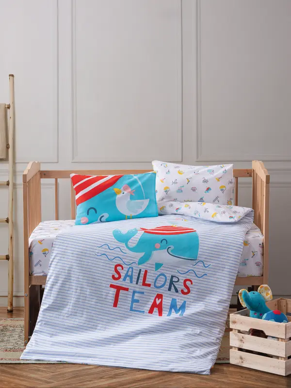 COTTON BOX Set posteljine za bebe Sailor, Plavi