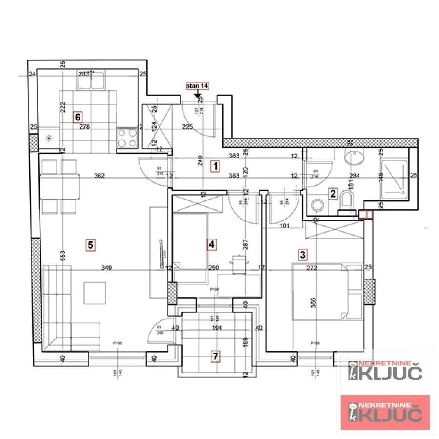 Prodaja, dvosoban stan, 57m², Podbara, Novi Sad Sve Podlokacije