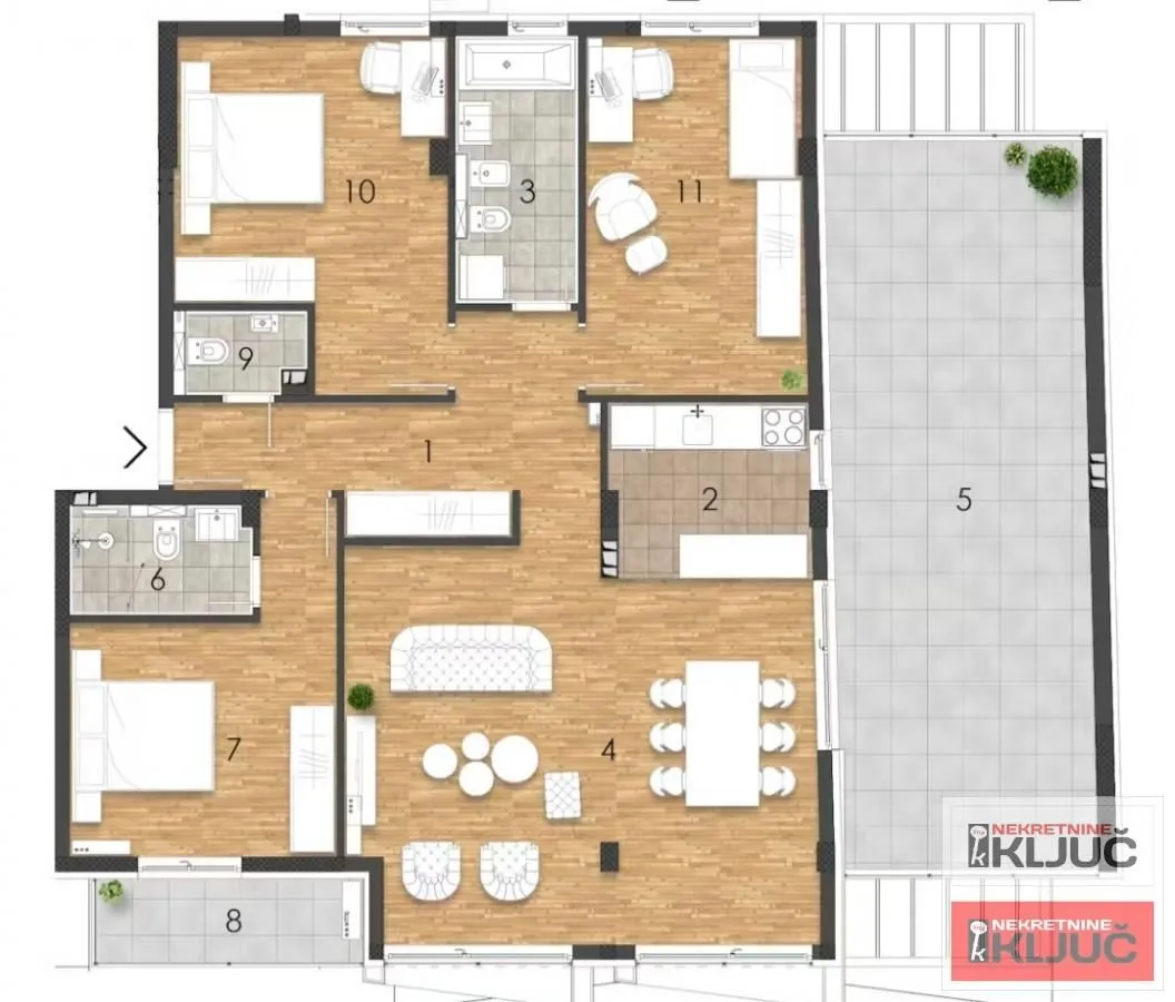 Prodaja, četvorosoban stan, 146m2, Grbavica, Novi Sad, Novi Sad