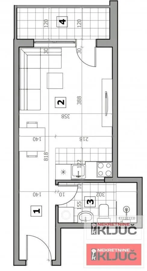 Prodaja, garsonjera, 31m2, Sremska Kamenica, Petrovaradin, Novi Sad