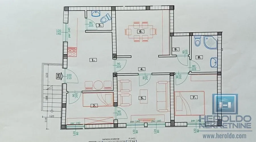Prodaja, trosoban stan, 62m2, Centar, Ćuprija
