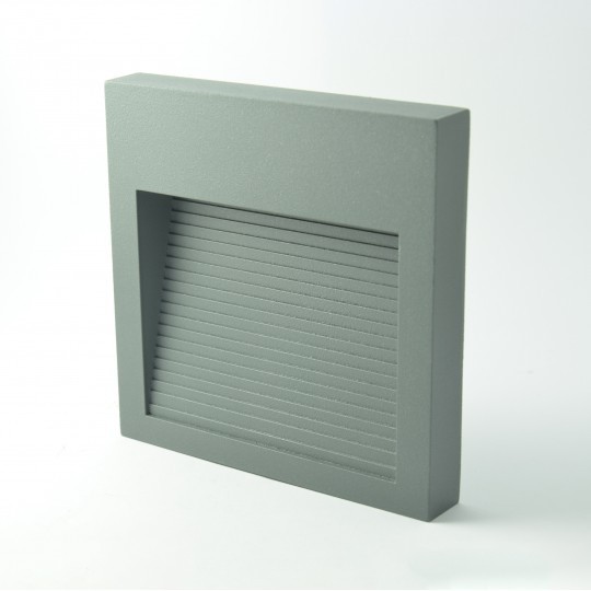 M953033-1 3W 4000K siva IP65 90x90x18mm KVADRATNA SMD LED zidna lampa-spoljna nadgradna 50lm