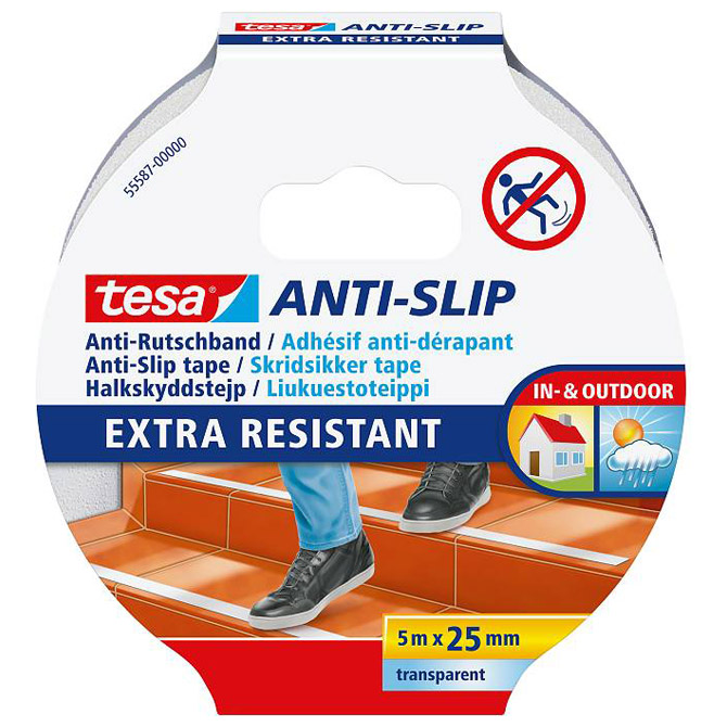 Traka lepljiva antiklizna 25mm/ 5m Anti-Slip Tesa 55587 bela blister