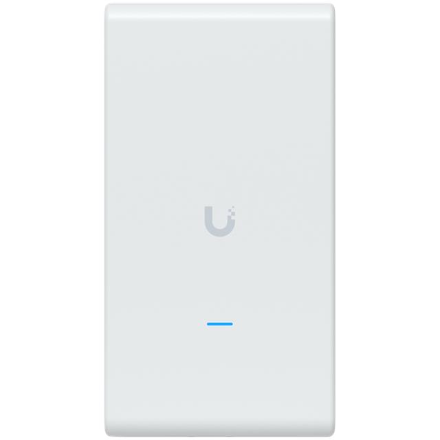 Ubiquiti U6-Mesh-Pro-EU Indoor/outdoor WiFi 6 AP with 4 spatial streams, an integrated super antenna, and a gigabit passthrough port