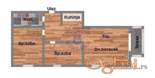 Trosoban stan u izgradnji na Telepu,54m2