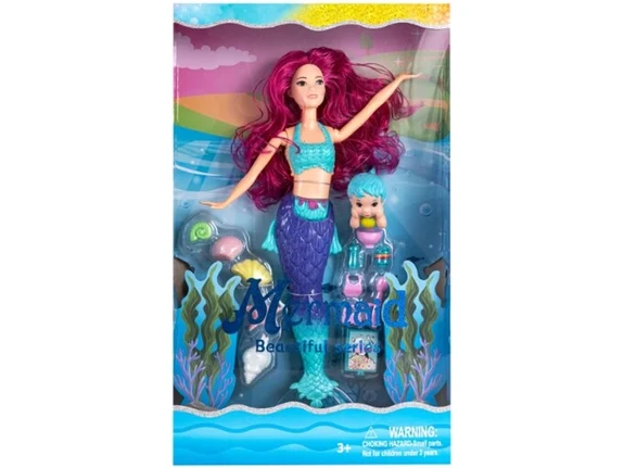 HK Mini Lutka sirena sa bebom i dodacima