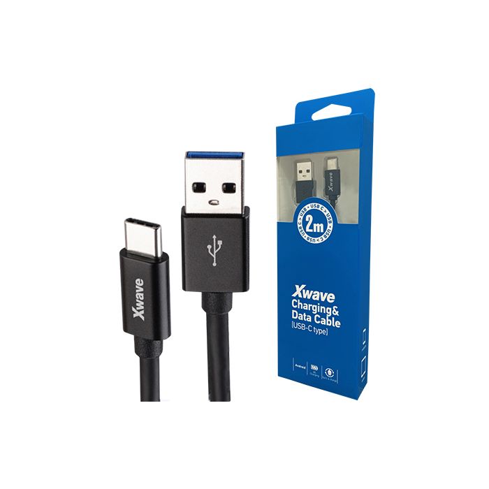 Xwave Kabl USB Tip-C 3.0 muški na Tip-C 3.1 muški 2M,PVC crni