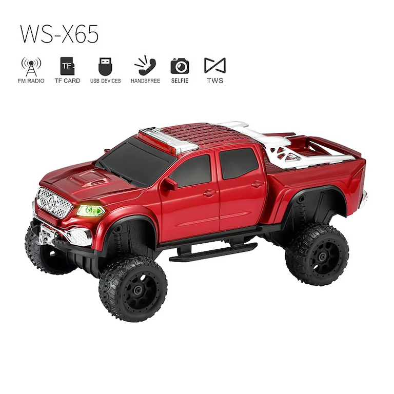 Bluetooth zvucnik WS-X65 crveni
