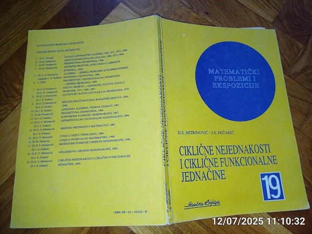 MITRINOVIĆ, CIKLIČNE NEJEDNAKOSTI I CIKLIČNE