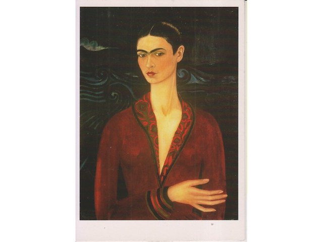 FRIDA KALO: Self-Portrait in a Velvet Dress, 1926