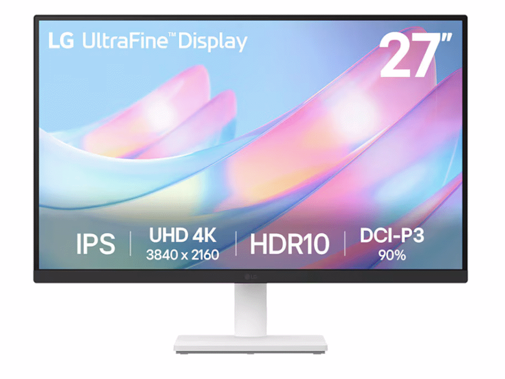 Monitor LG 27US550-W 27"/IPS/3840x2160/60Hz/5ms GtG/HDMIx2,DP/pivot,visina/crno bela