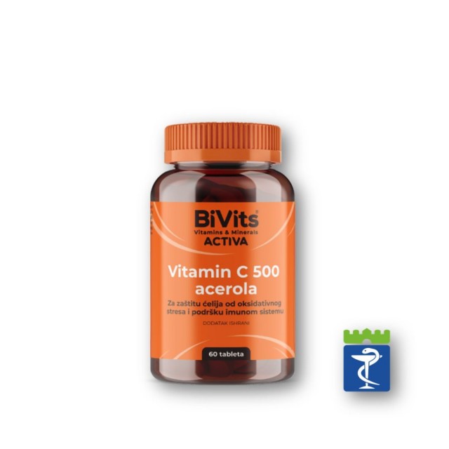 BIVITS ACTIVA VITAMIN C 500 ACEROLA TABLETE A60
