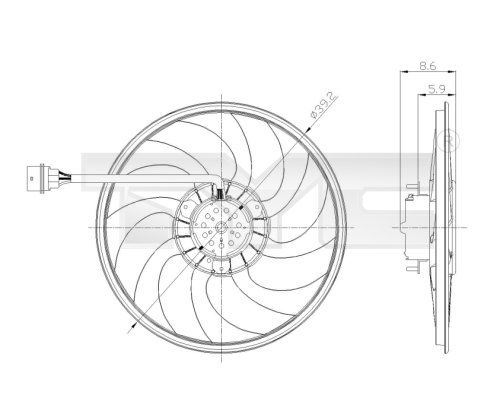 Ventilator hladnjaka TYC 837-0037