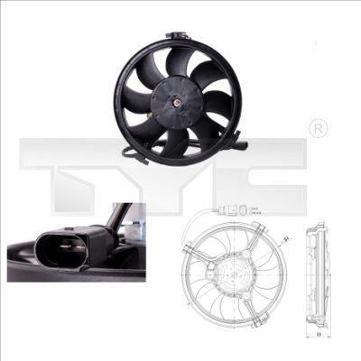 Ventilator hladnjaka TYC 802-0002