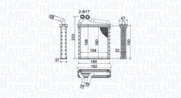 Mali hladnjak, grejanje kabine MAGNETI MARELLI 350218442000