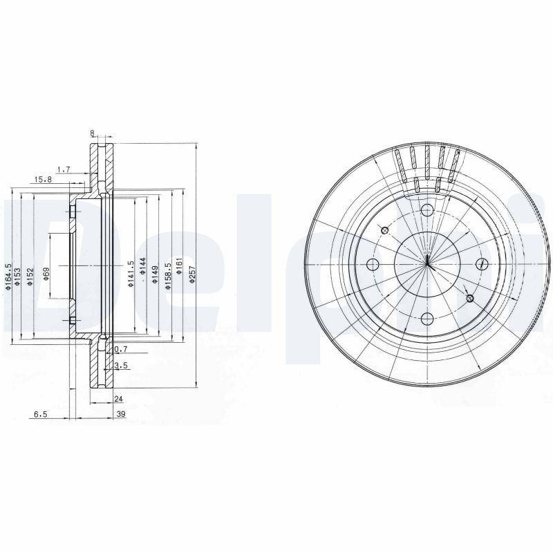 Kočioni disk DELPHI BG3750
