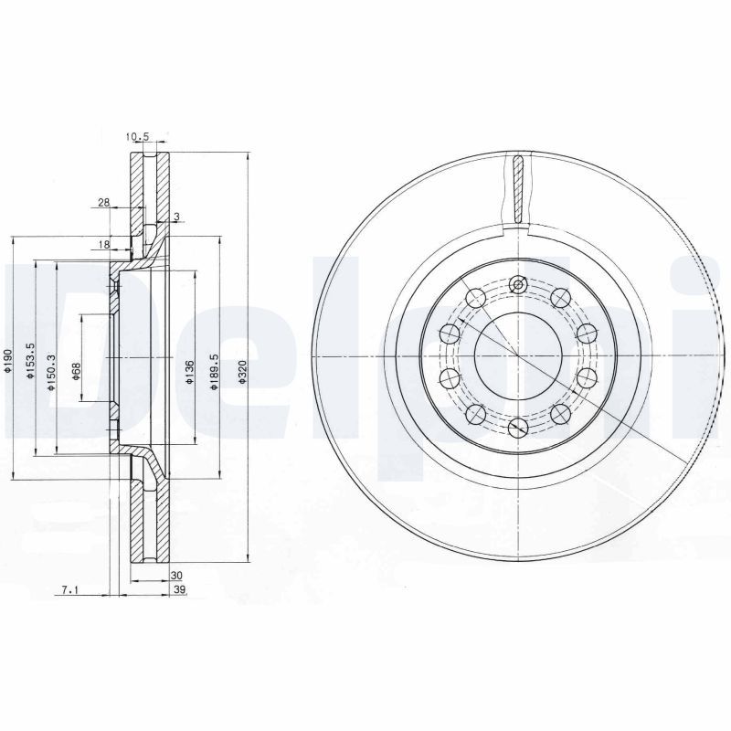 Kočioni disk DELPHI BG3714
