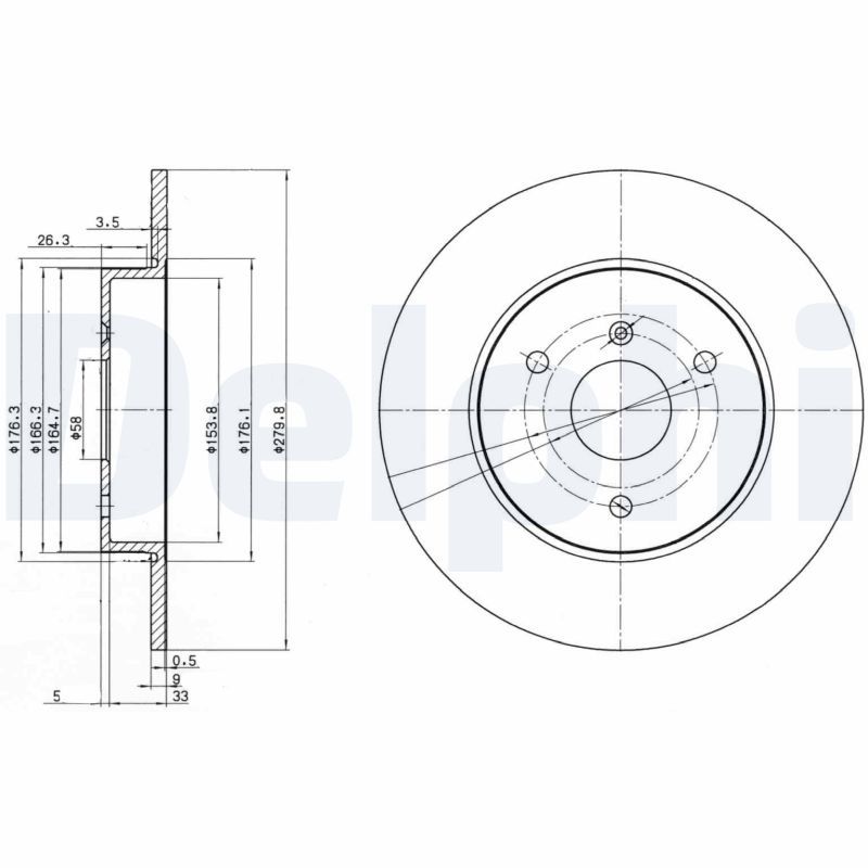 Kočioni disk DELPHI BG3526