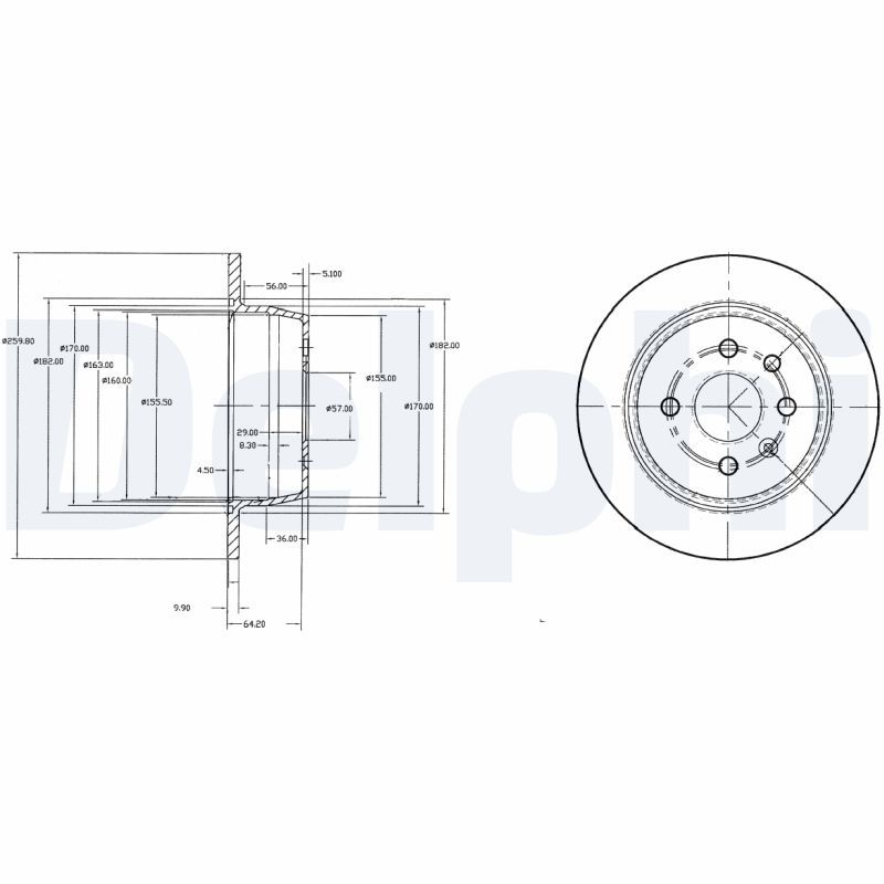 Kočioni disk DELPHI BG2635