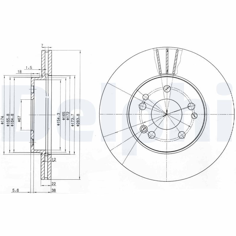 Kočioni disk DELPHI BG2345