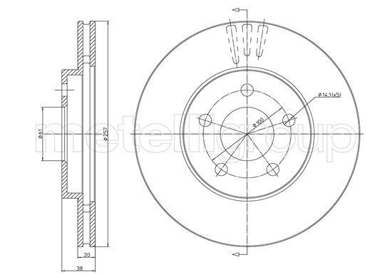 Kočioni disk CIFAM 800-1629C