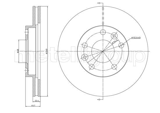 Kočioni disk CIFAM 800-1288C