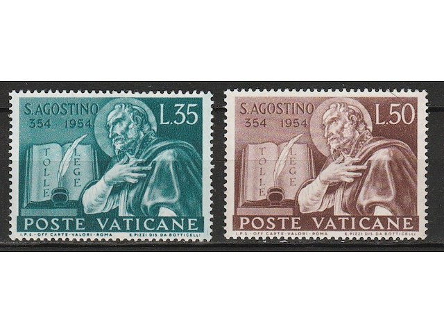 Vatican, Vatikan - St. Augustine - 1954 - MNH