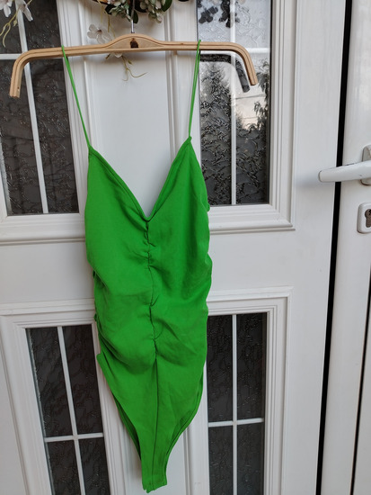 ZARA zeleni bodi 95%pamuk M/S