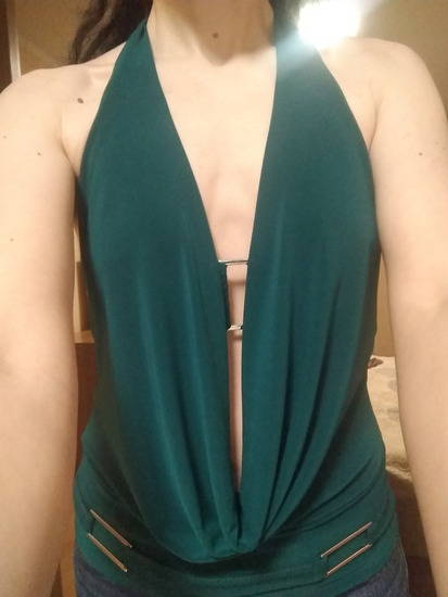 Smaragdna zelena Top, za xs,s,m
