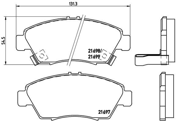 Komplet pločica, disk-kočnica BREMBO P 28 024