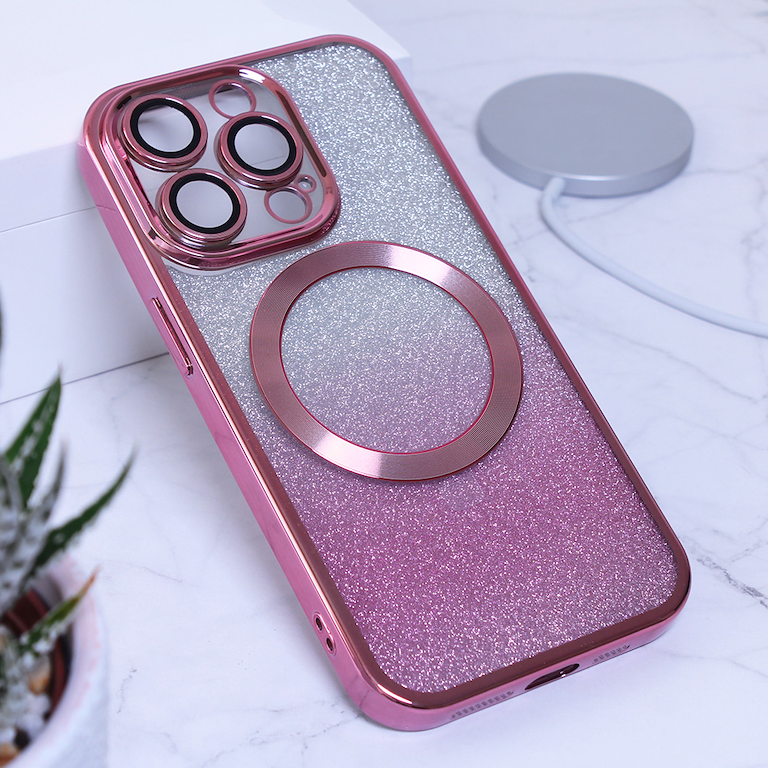 Zastitna maska (futrola) Shine Magsafe - iPhone 14 Pro roza
