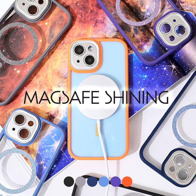 Zastitna maska (futrola) Magsafe shining - iPhone 15 Pro Max 6.7 narandzasta