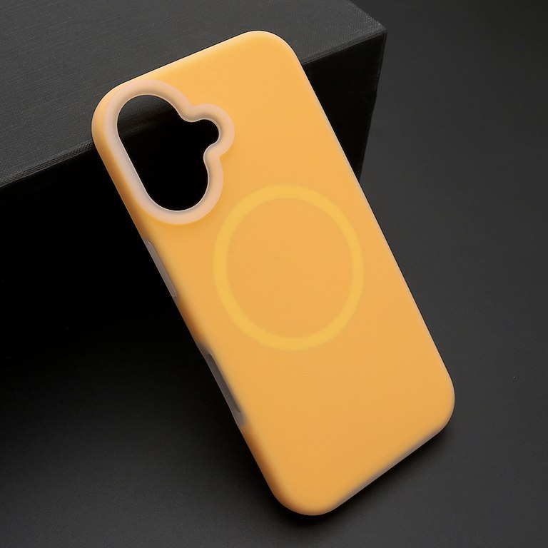 Zastitna maska (futrola) PASTEL COLOR MagSafe - iphone 16 (6.1) narandzasta (MS)