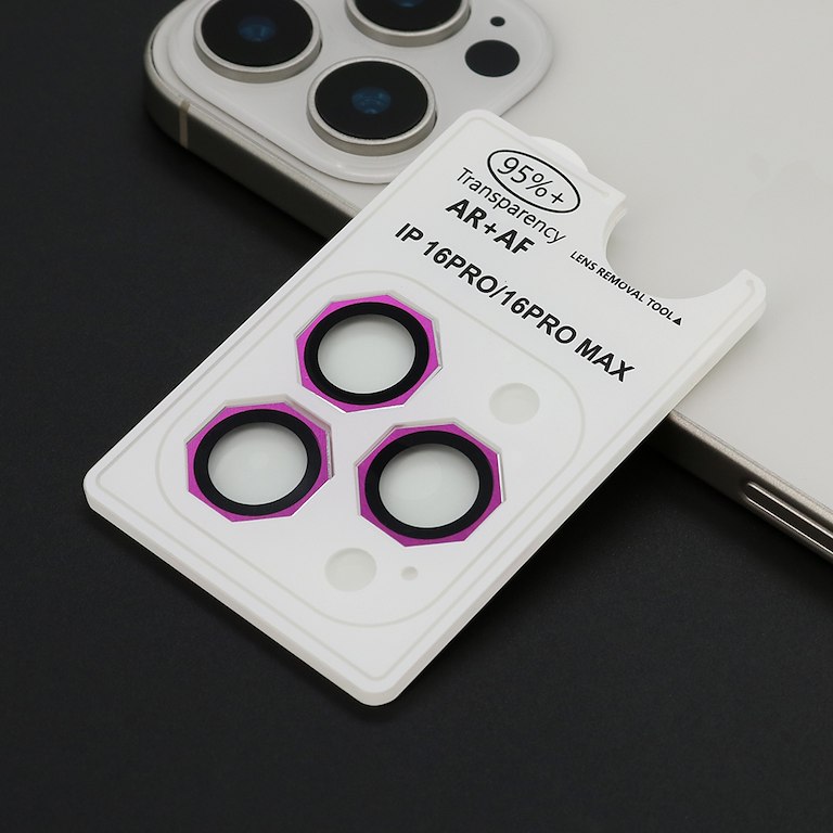 Zastita - kameru OCTAGON za iPhone 16 Pro (6.3)/16 Pro Max (6.9) crvena (MS)